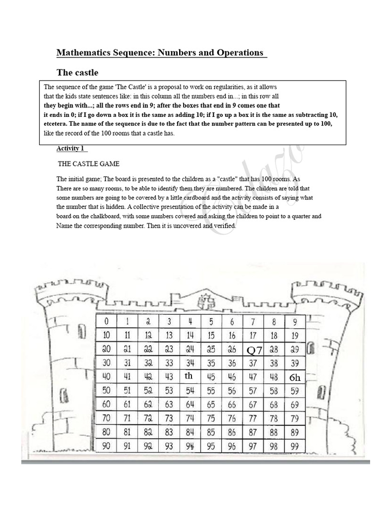 Number Operations in 'The Castle' Game | PDF | Applied Mathematics ...