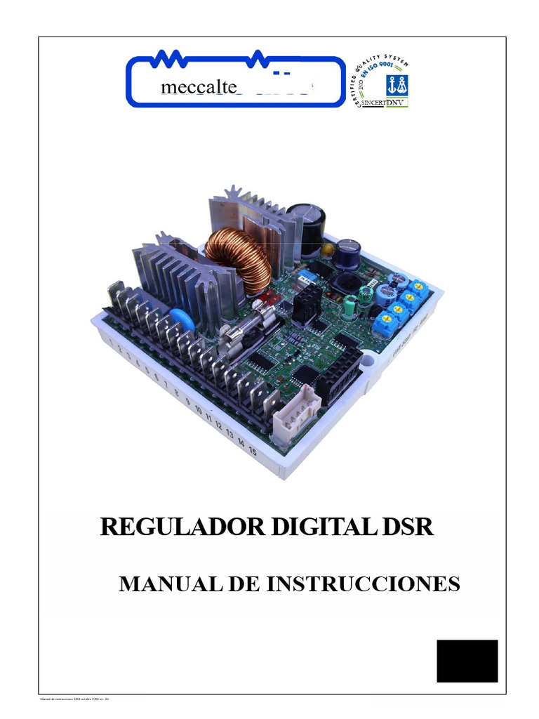 Manual del Regulador Digital DSR | PDF | Frecuencia | Conector eléctrico