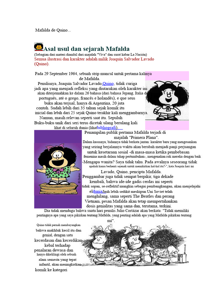 Mafalda Dari Quino | PDF