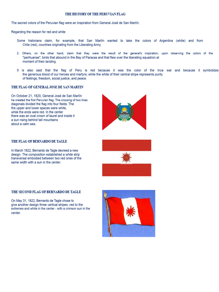 The History of The Peruvian Flag | PDF | National Symbols | Semiotics
