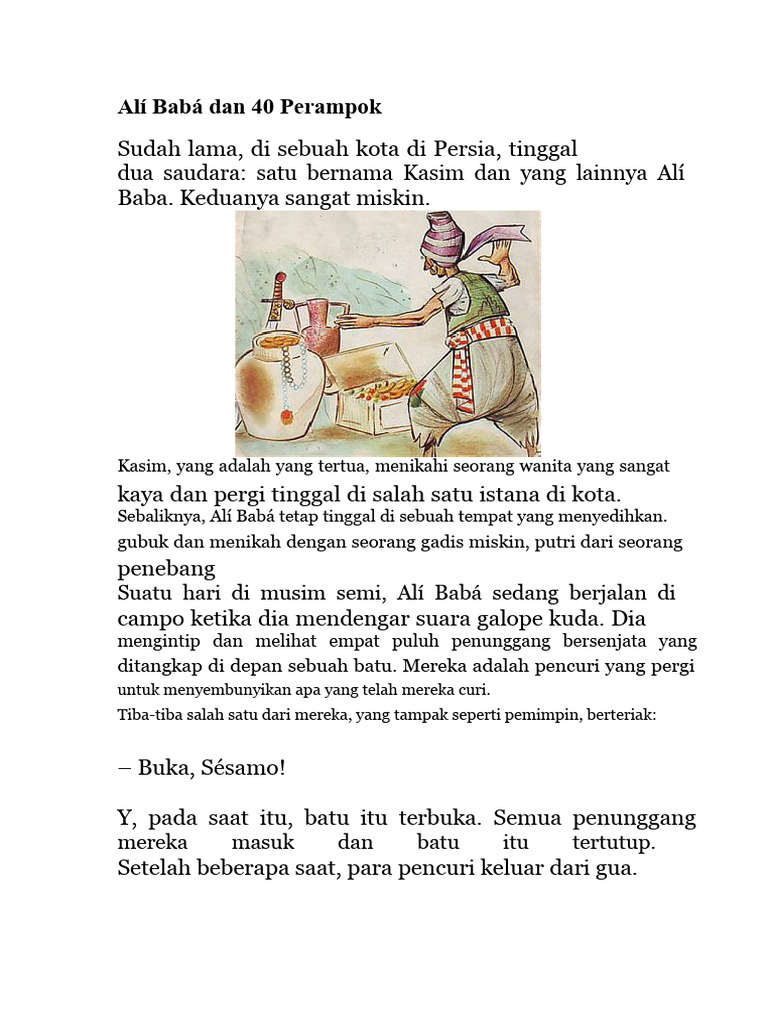 Alí Babá dan Harta 40 Perampok | PDF