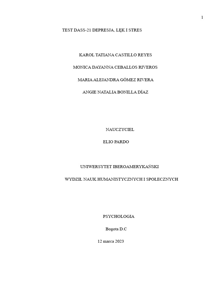 Test Dass 21 | PDF
