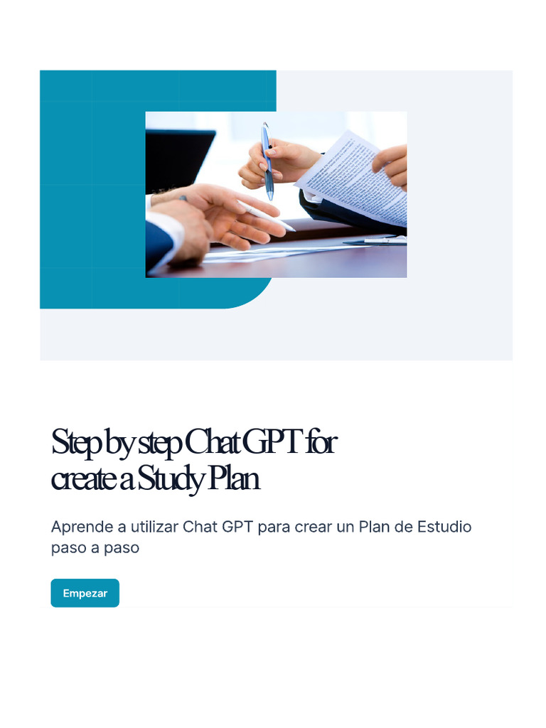 Ebook Step by Step CHATGPT Creates A Study Plan | PDF