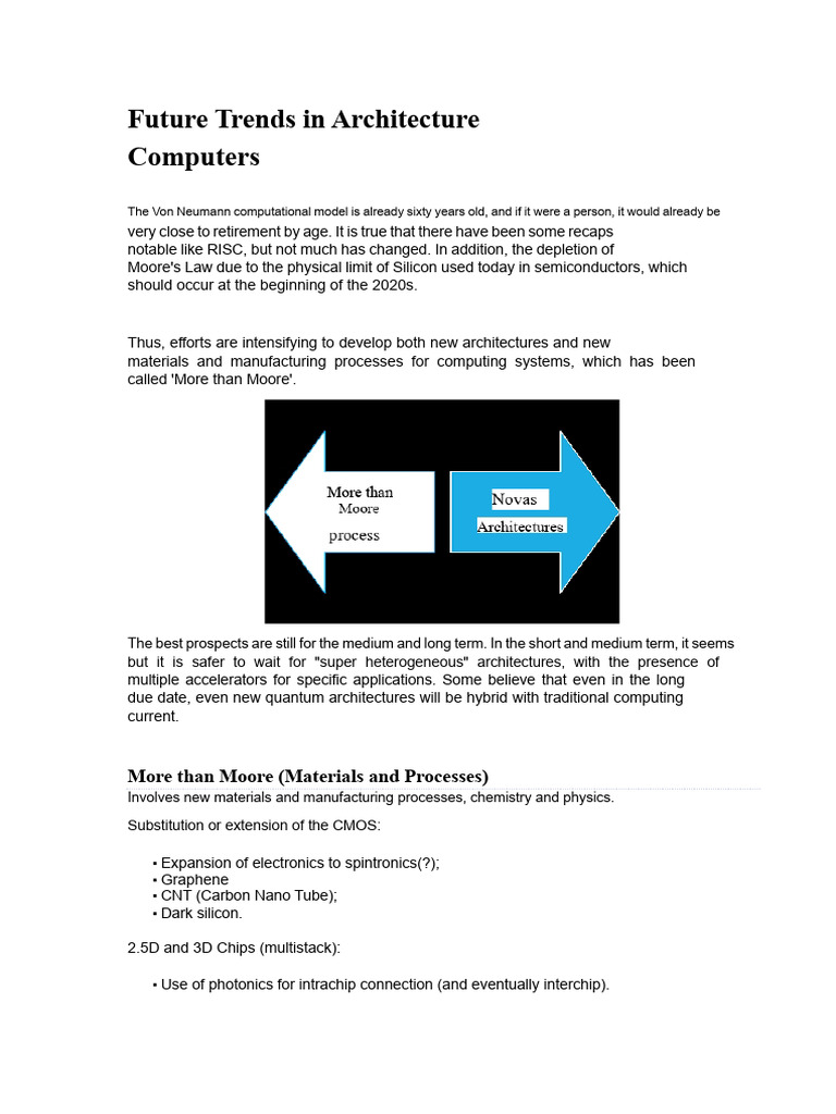 Computer Architecture - Future Trends in Computer Architecture | PDF ...