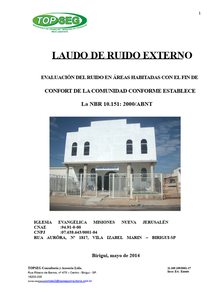 Informe de Ruido Externo | PDF | ruido | Decibel
