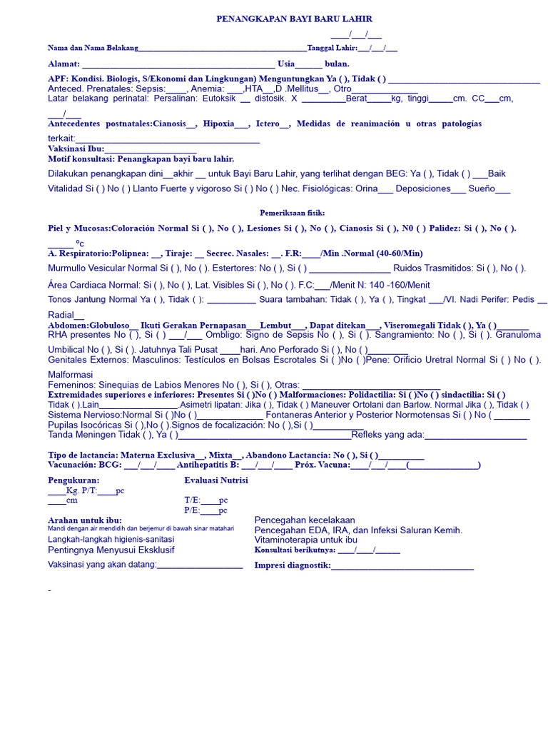 Penangkapan Bayi Baru Lahir | PDF
