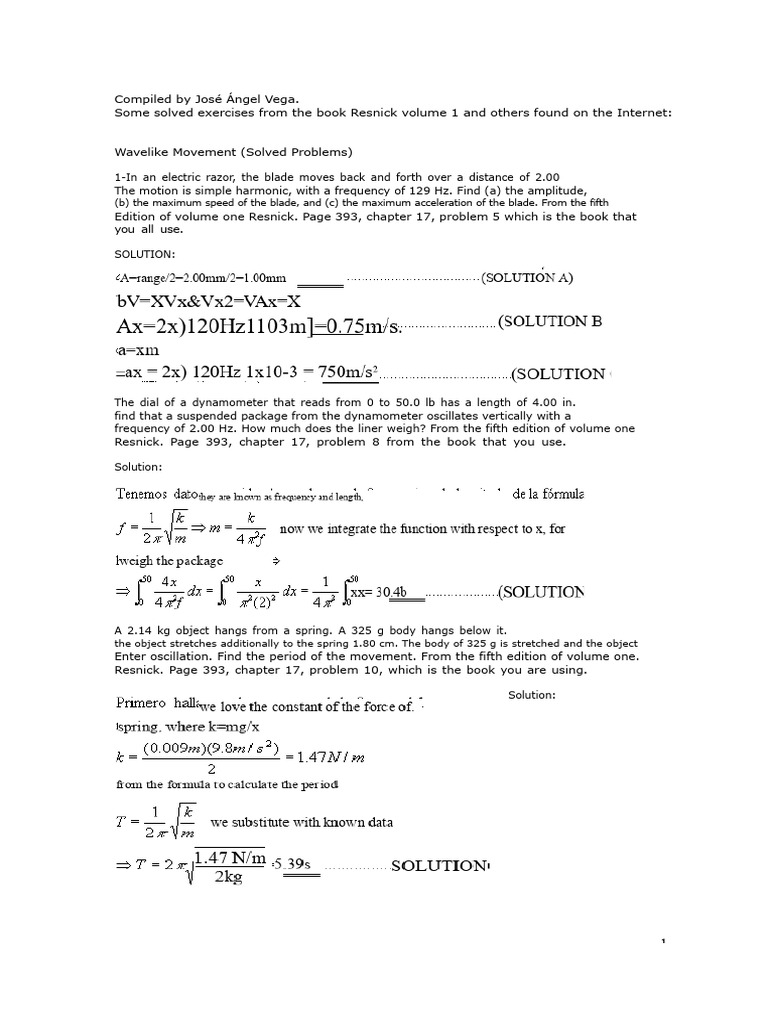Resolved Exercises Resnick | PDF | Thermal Expansion | Fahrenheit