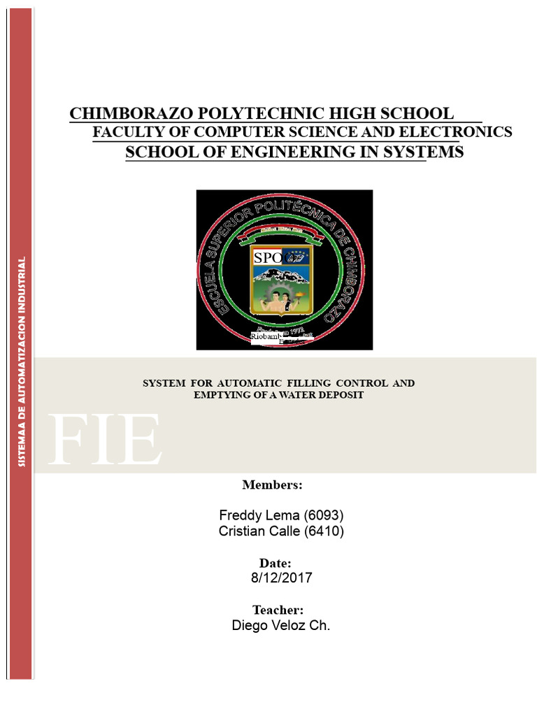 Automatic Water Filling System | PDF | Switch | Electronic Circuits