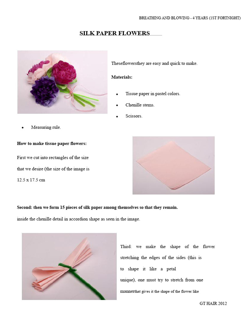 1st Fortnight - SILK PAPER FLOWERS | PDF