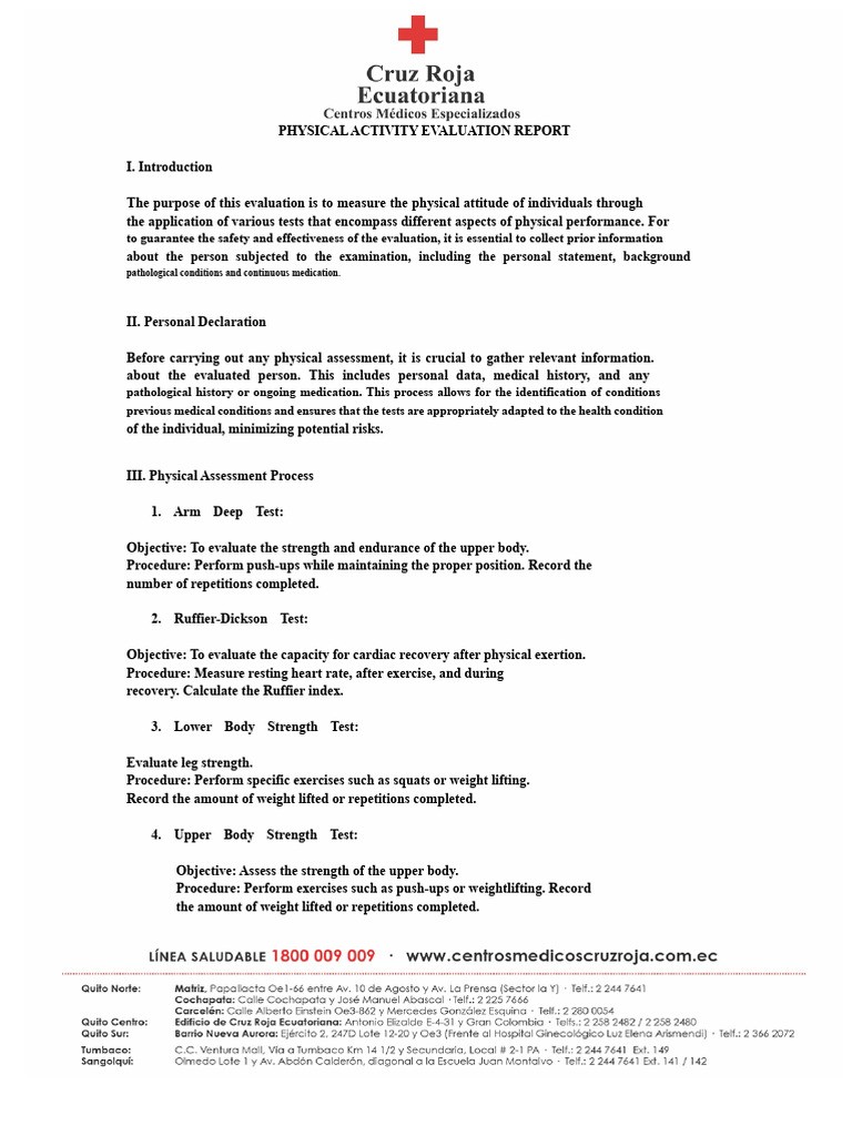 Physical Activity Evaluation Guide | PDF | Strength Training | Physical ...