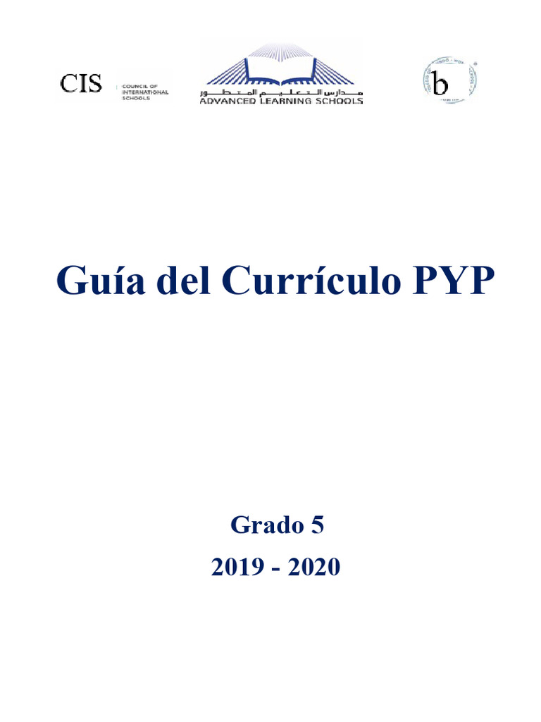 Guía Del Currículo PYP Grado 5 | PDF | Aprendizaje | Plan de estudios