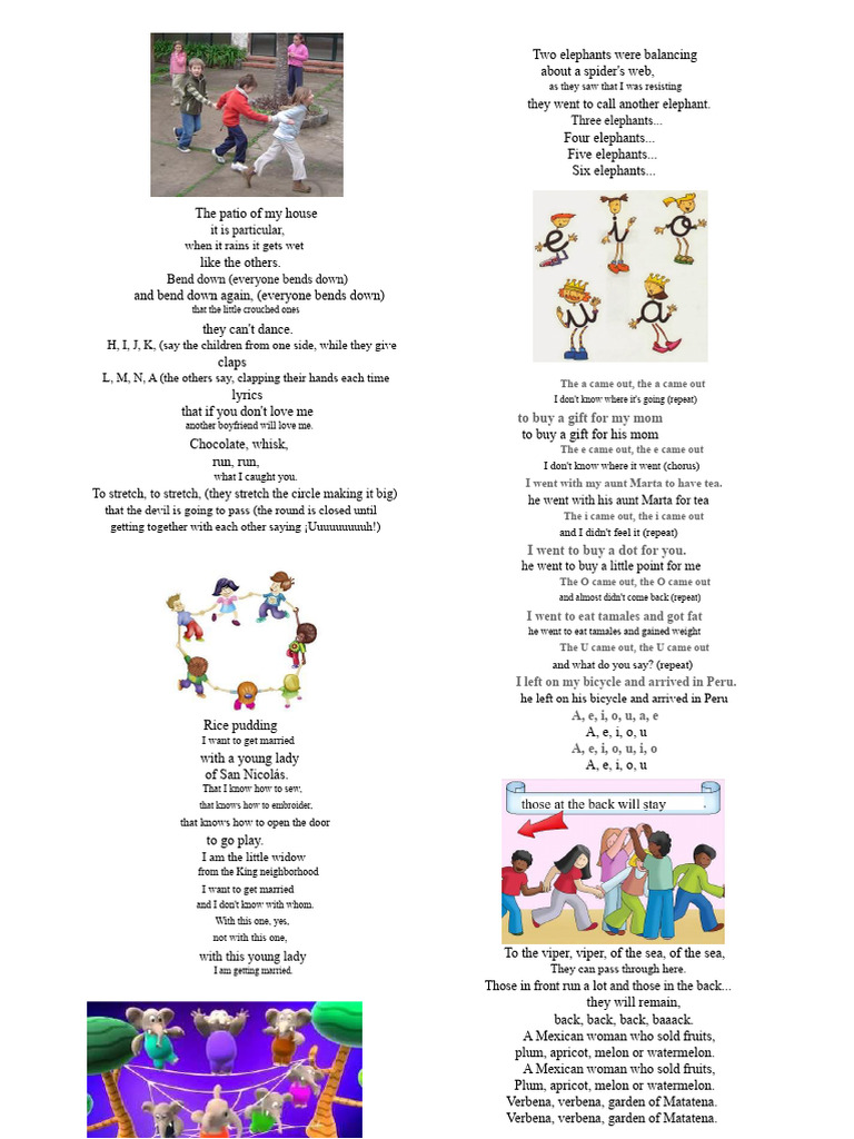 5 Rounds 5 Songs 5 Children's Games | PDF