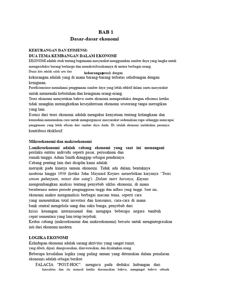 RINGKASAN - EKONOMI - Paul A. Samuelson, William D. Nordhaus | PDF