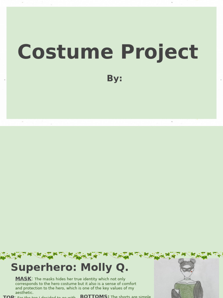 Costume+Design Project Example | PDF | Softlines (Retail) | Aesthetics