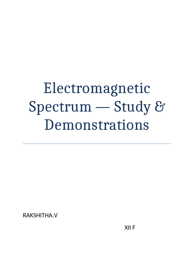 Electromagnetic Spectrum Study Guide | PDF | Electromagnetic Radiation ...