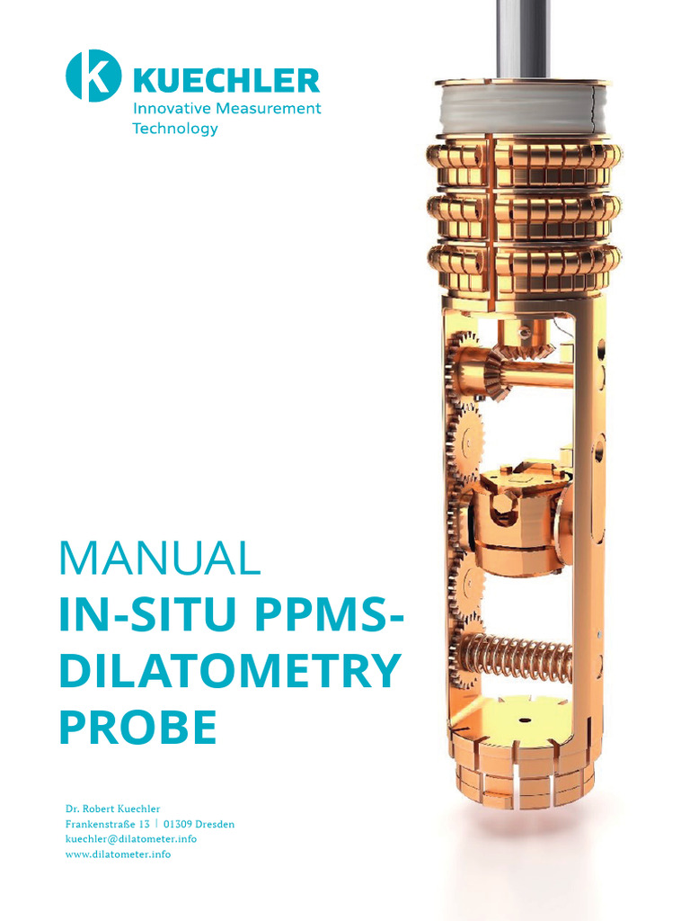 Manual-In Situ PPMS Dilatometry Probe Robert Kuechler 2020 | PDF ...