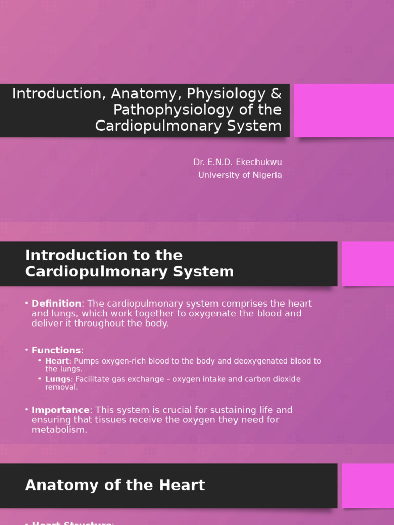 Introduction, Anatomy, Physiology & Pathophysiology of CPS (12!09!24 ...