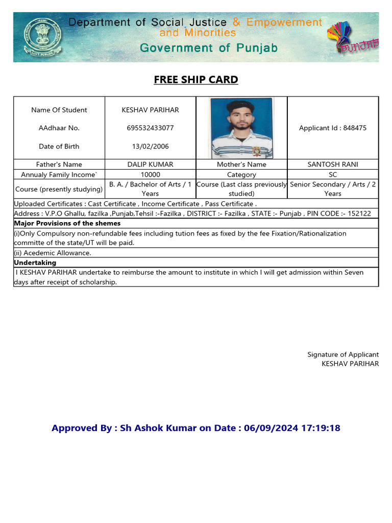 Free Ship Card | PDF