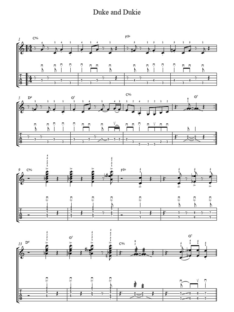 Duke and Dukie - Complete | PDF | Musical Compositions | Musical ...