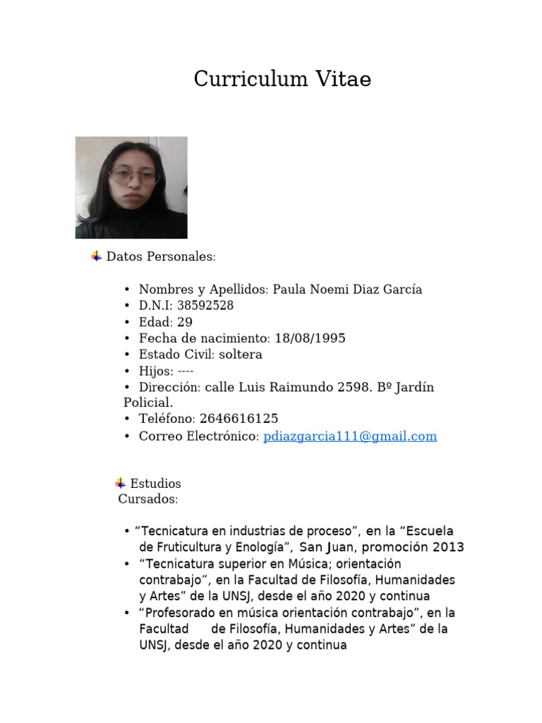 Curriculum Vitae Paula | PDF