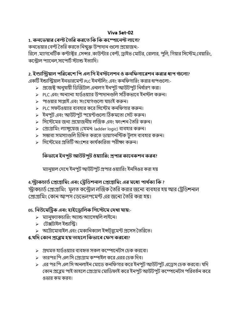 Viva Set-02 | PDF | Programmable Logic Controller | User Interface