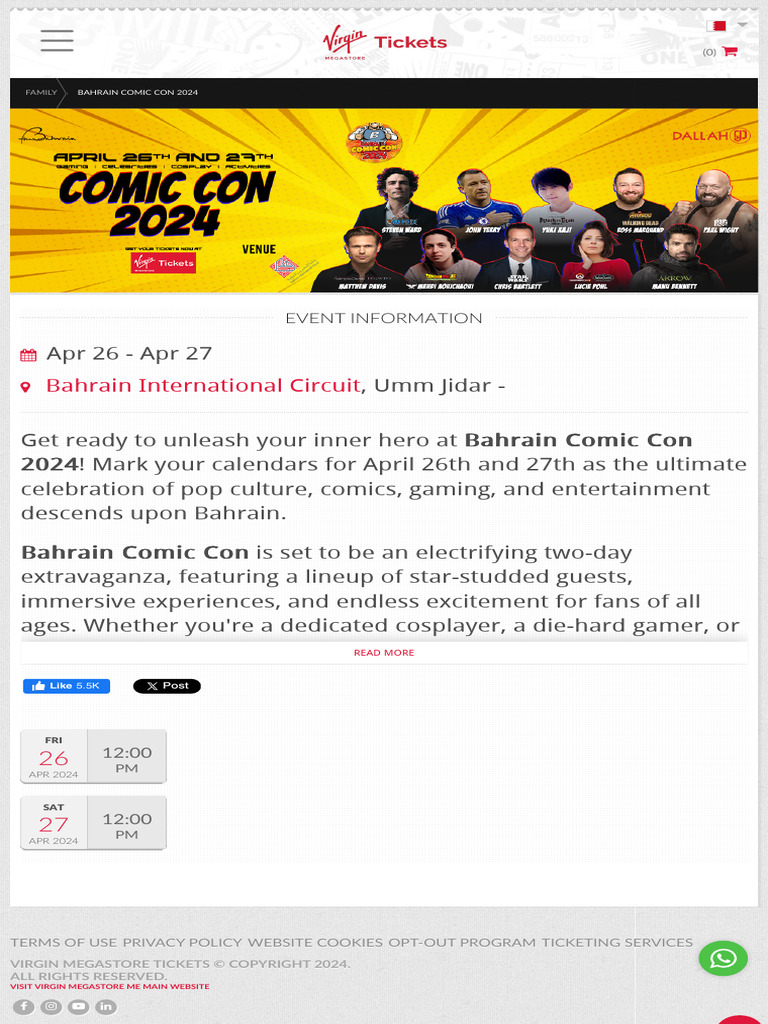 Bahrain Comic Con 2024 Tickets Info | PDF
