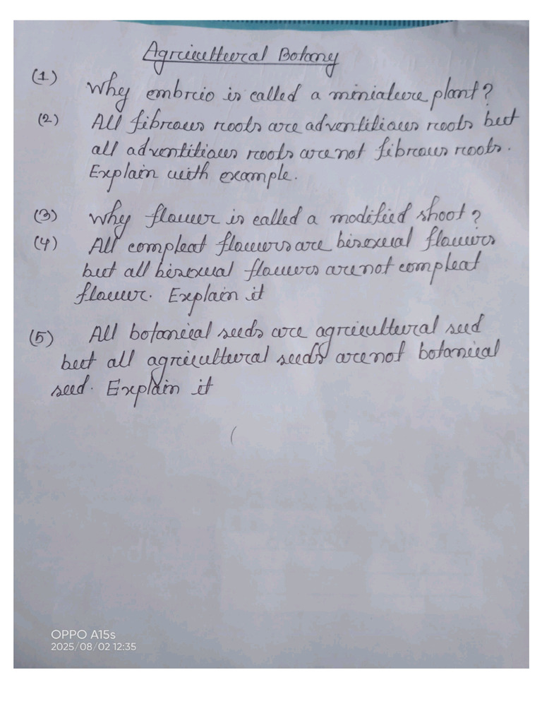 Agricultural BotanyID 121314 | PDF