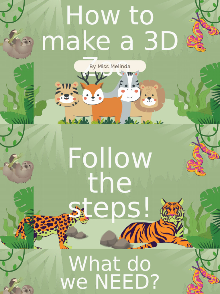3D Zoo Animal Project Guide | PDF