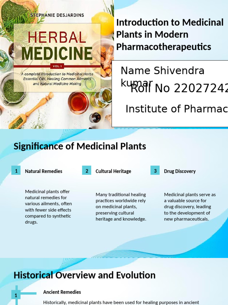 Introduction To Medicinal Plants in Modern Pharmacotherapeutics | PDF ...