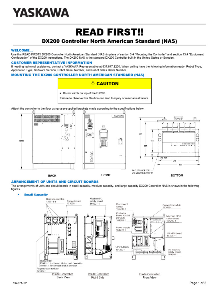DX200 Controller NAS Installation Guide | PDF | Electrical Engineering ...