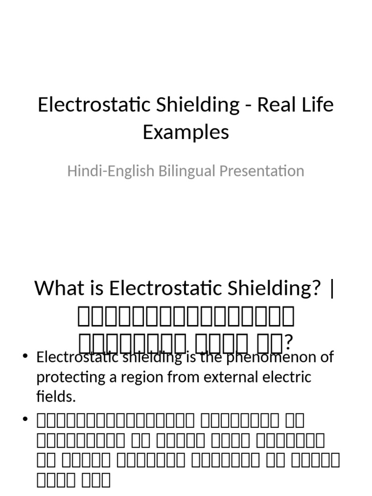 Electrostatic Shielding Bilingual | PDF