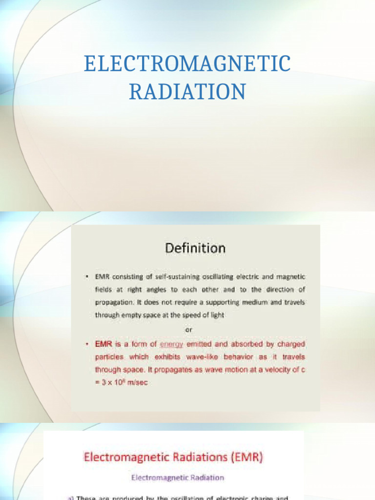 Electromagnetic Radiation | PDF