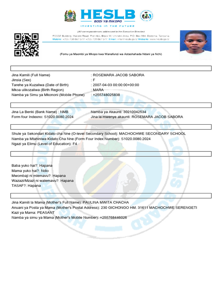 Complete Application Form | PDF