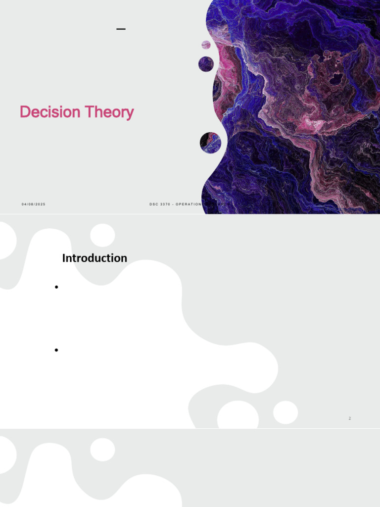 Decision Theory: Strategies for Uncertainty | PDF | Decision Theory ...