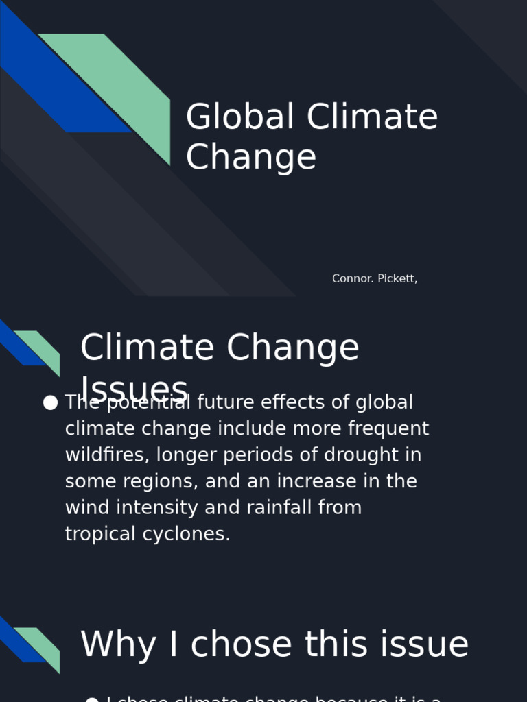 Global Climate Change - Connor. Pickett | PDF