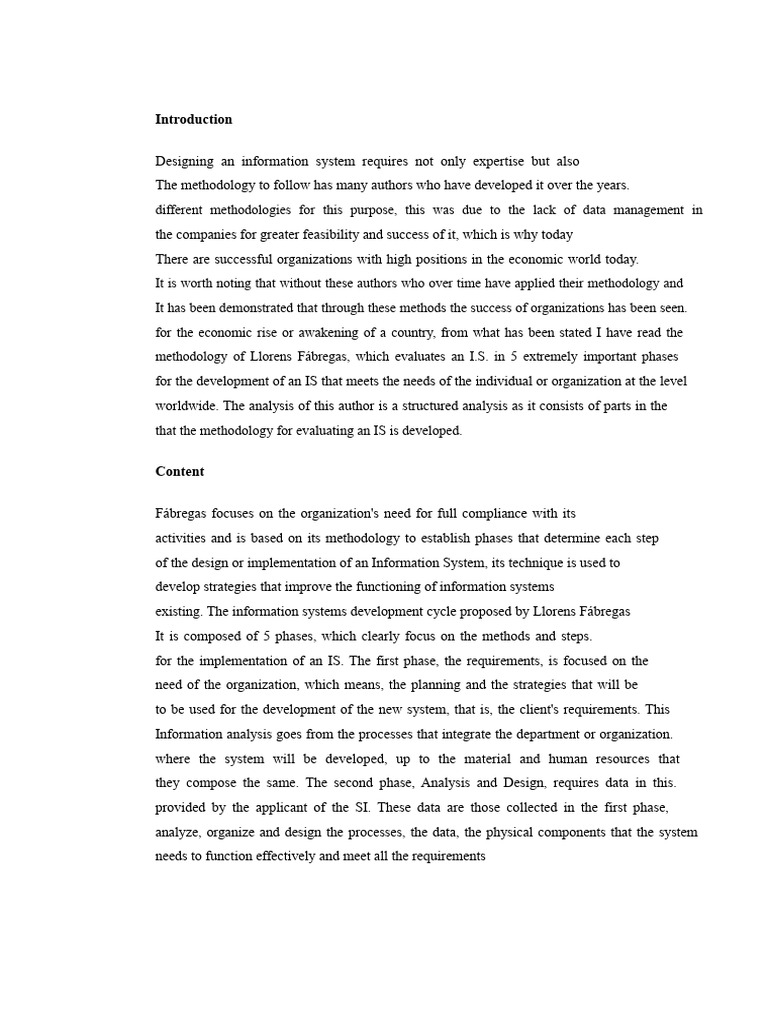 Llorens Fábregas IS Development Methodology | PDF | System | Conceptual ...