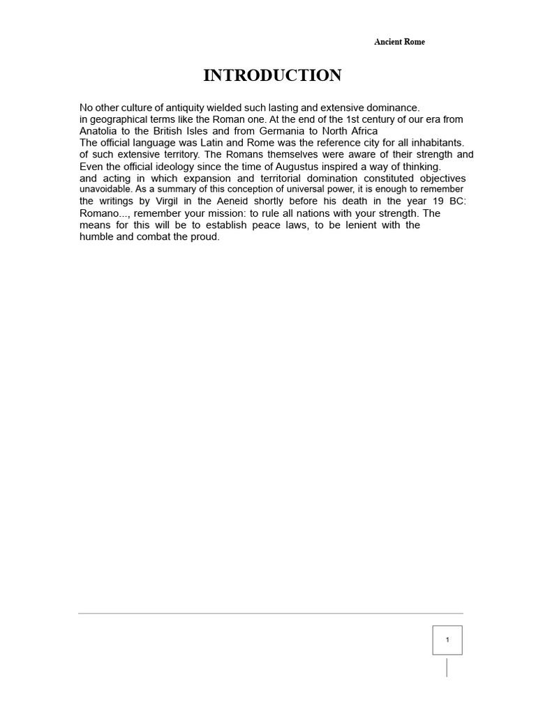 Report Ancient Rome | PDF | Ancient Rome | Roman Empire