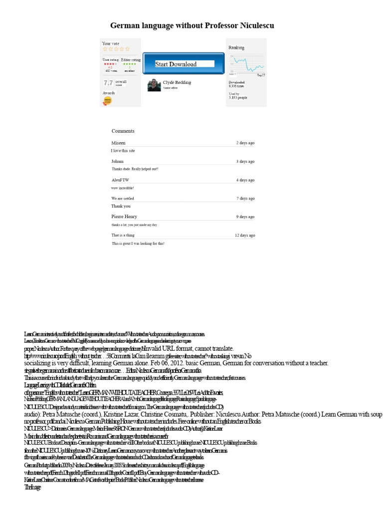Learn German Without a Teacher Guide | PDF | Linguistics | Human ...