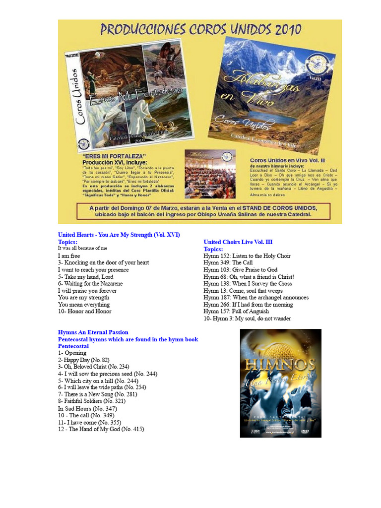 United Choirs - Pentecostal Music | PDF | Hymns | Jesus
