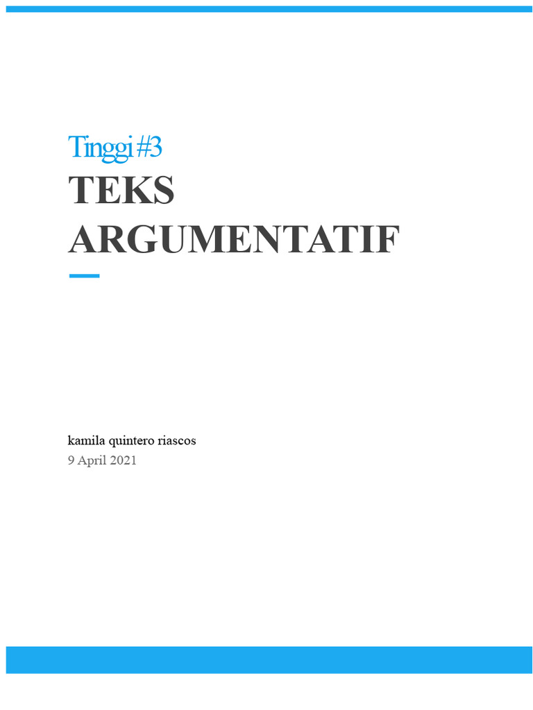 Teks Argumentatif #3 | PDF