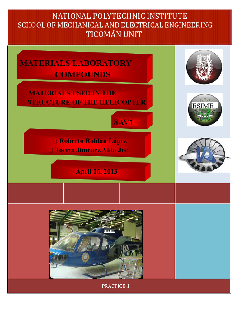 Helicopter Structure Materials Analysis | PDF | Composite Material ...