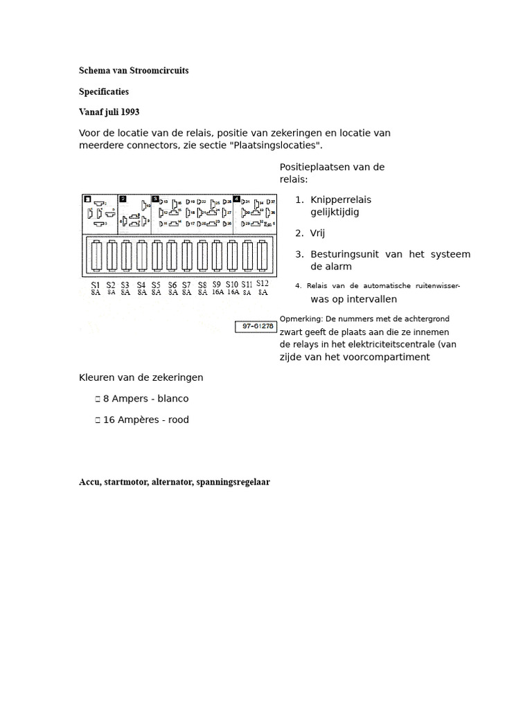 Schema Van Stroomcircuit VW 1600i, Studie | PDF