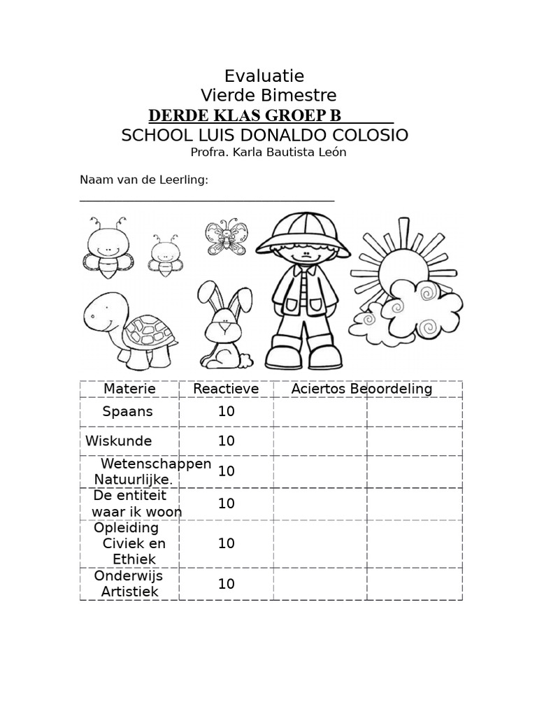 Examen Vierde Trimester Derde Graad | PDF