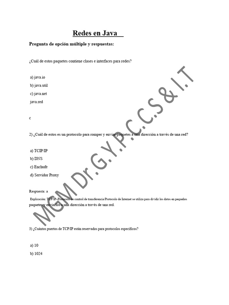 Redes en Java | PDF | Protocolos de internet | Java (lenguaje de programación)