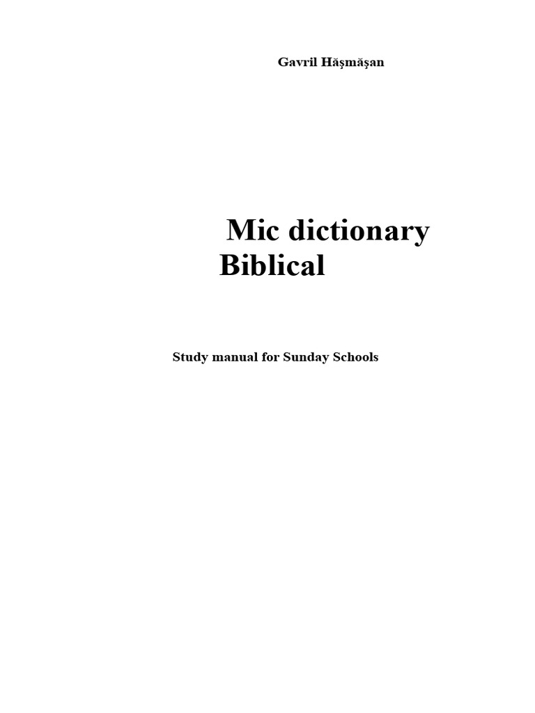 Small Biblical Dictionary | PDF | Jesus | Religious Belief And Doctrine