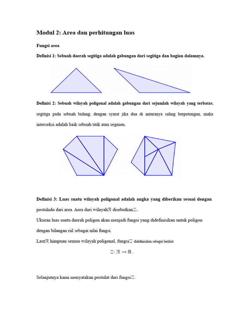 Modul 2 - AREA KAWASAN POLIGON DAN CIRCULAR | PDF