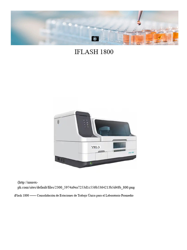 Automatización Laboratorio iFlash 1800 | PDF