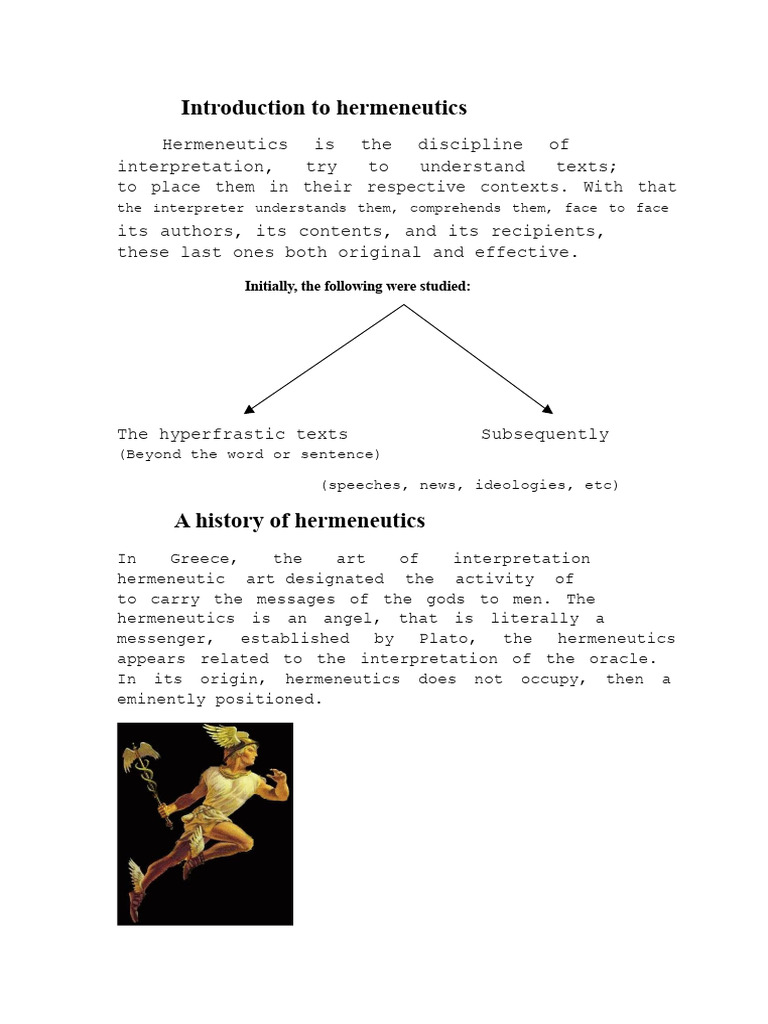 Introduction To Hermeneutics Pdf Hermeneutics Knowledge