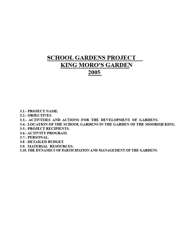 School Gardens Project 05 | PDF | Vegetables | Water