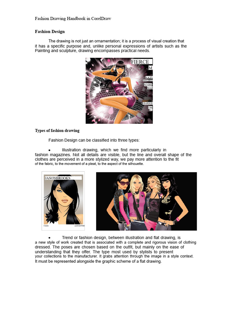Fashion Design Workbook CorelDRAW | PDF | Drawing | Fashion